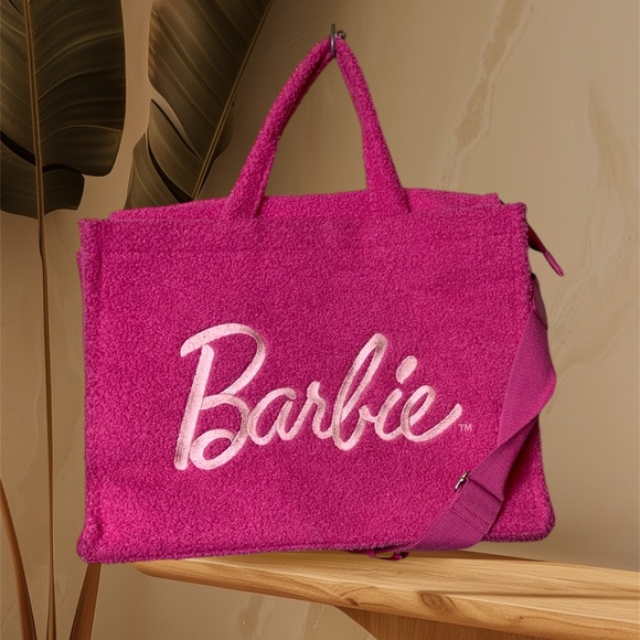 Barbie | Bags | Barbie Overnight Bag Lg Soft Textured Loops Barbie Core ...